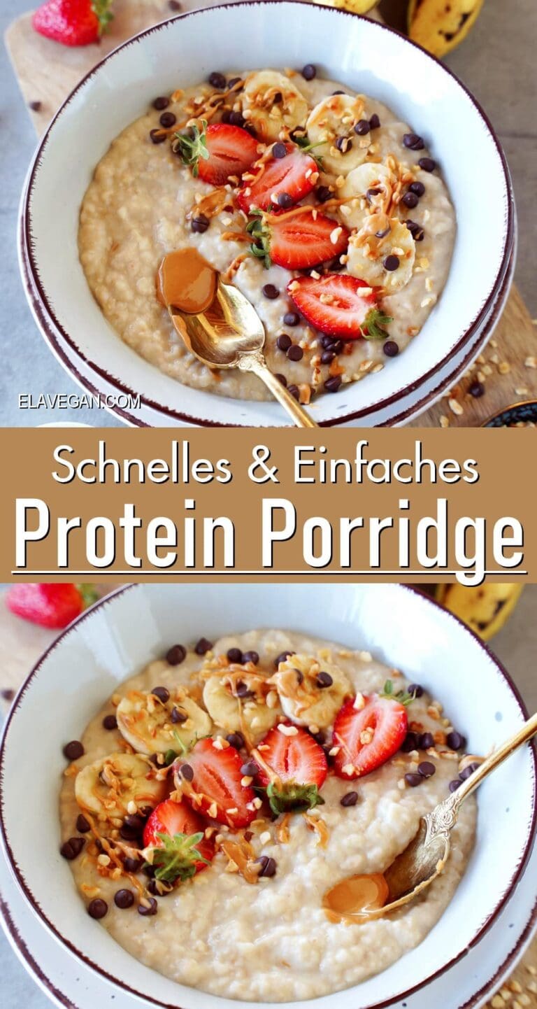 Protein Porridge Rezept (30 Gramm Eiweiß) - Elavegan