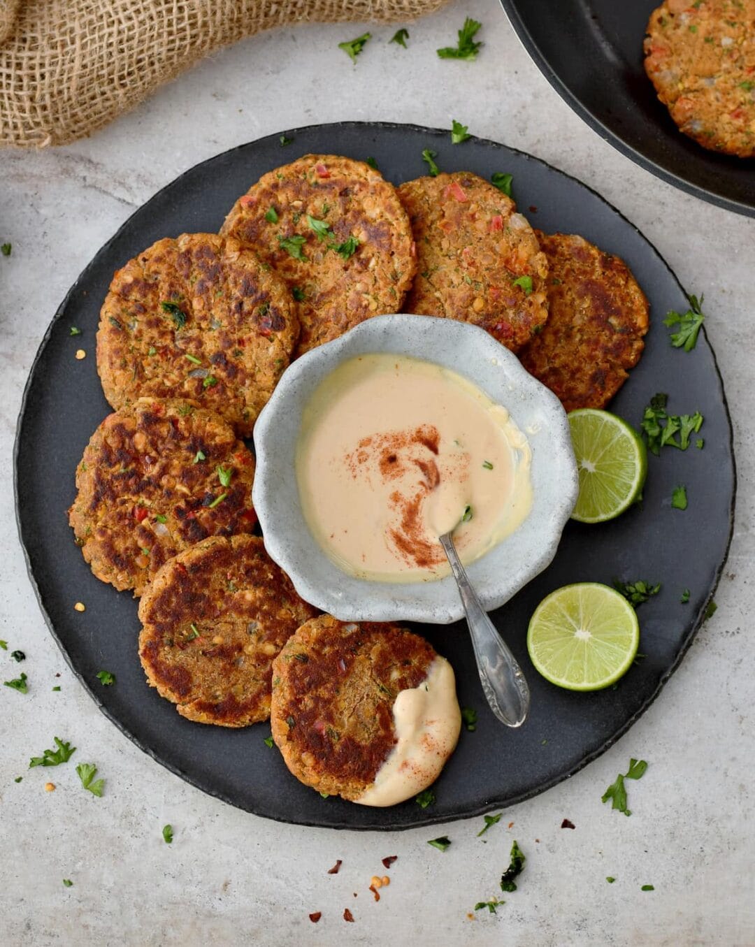 Red Lentil Patties | Easy Fritters Recipe - Elavegan