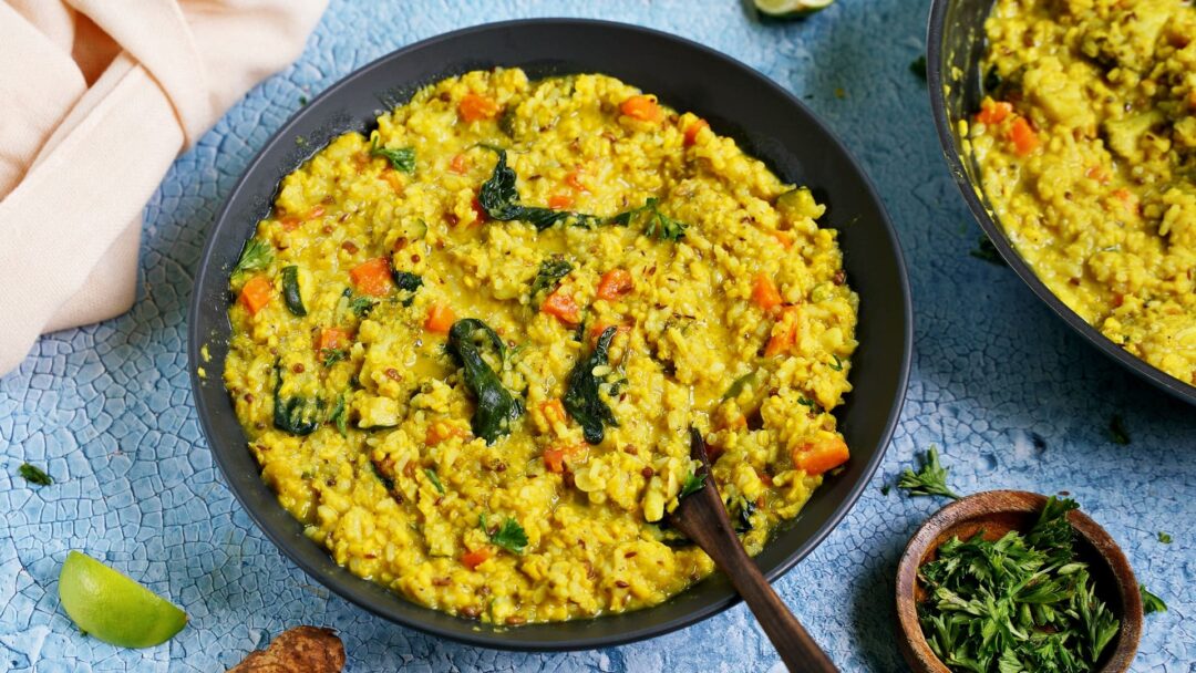 Kitchari - Ayurvedic Moong Dal Recipe - Elavegan