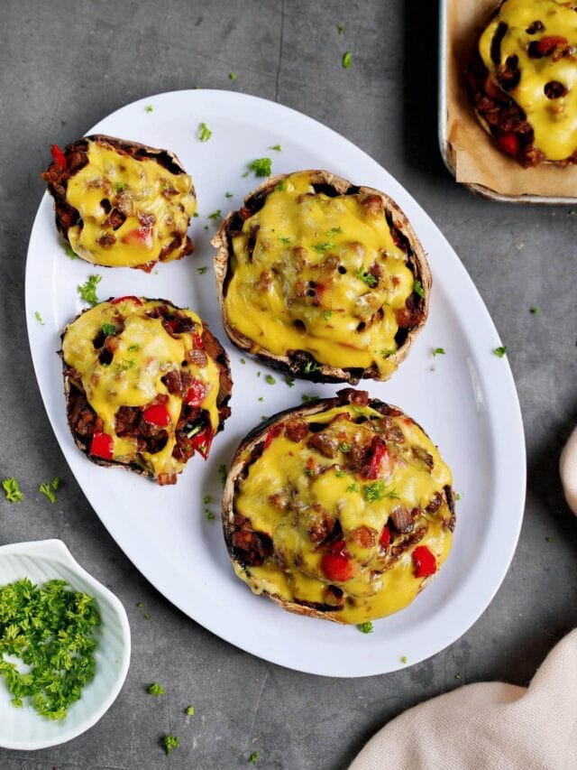 Vegan Stuffed Portobello Mushrooms - Elavegan | Recipes