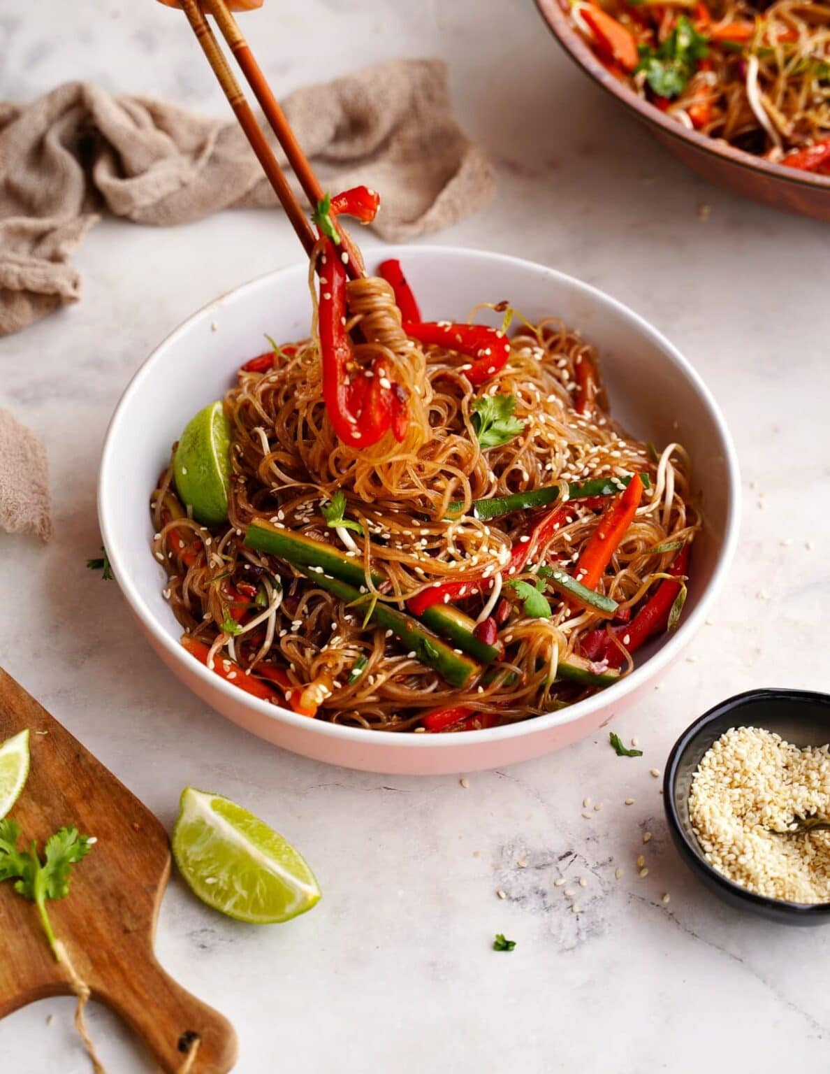 Thai Glass Noodle Salad (Yum Woon Sen) - Elavegan