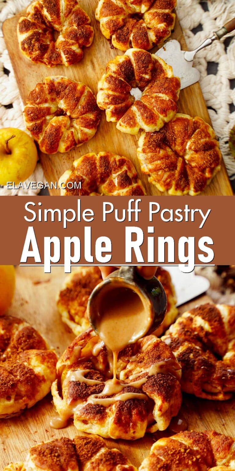 Puff Pastry Apple Rings - Elavegan