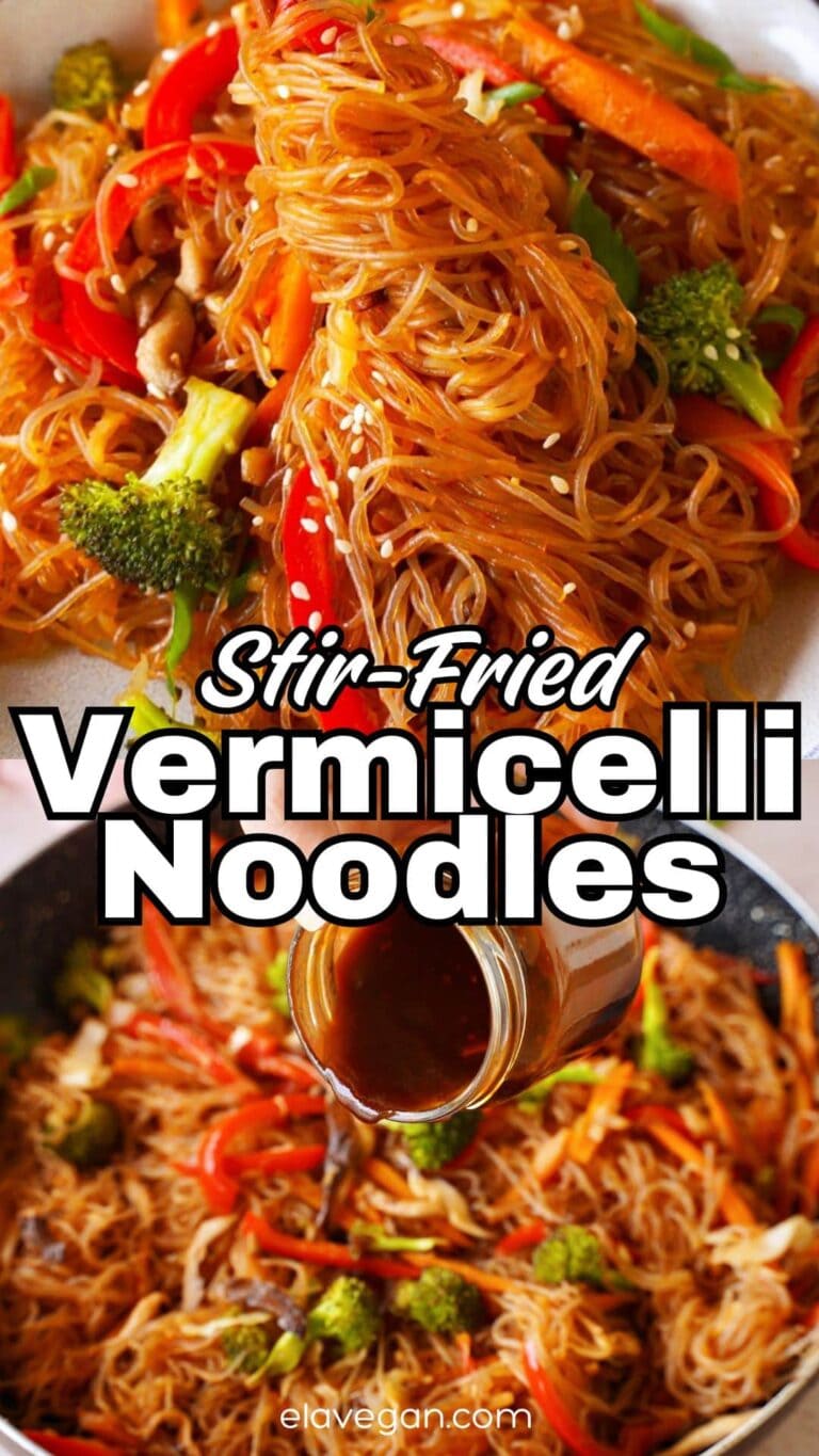 Vermicelli Noodles Stir-Fry - Elavegan