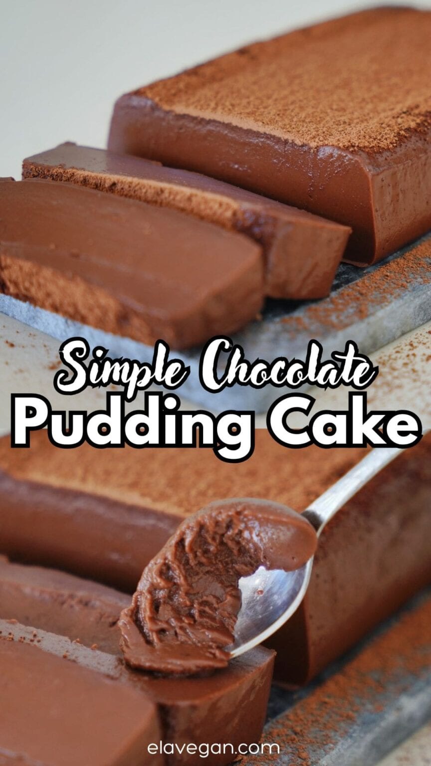 Creamy Chocolate Pudding Cake (Loaf) - Elavegan